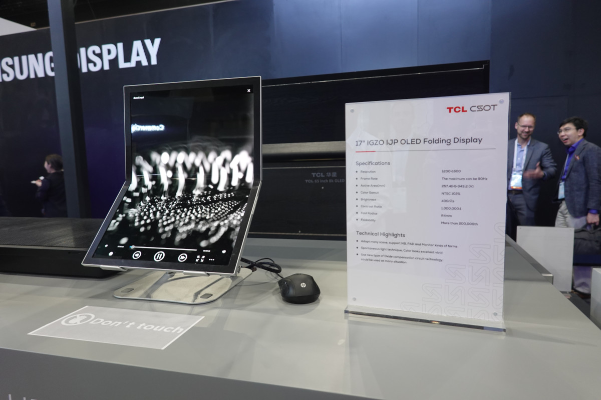 TCL CSoT shows new foldable and rollable inkjet-printed OLED prototypes ...