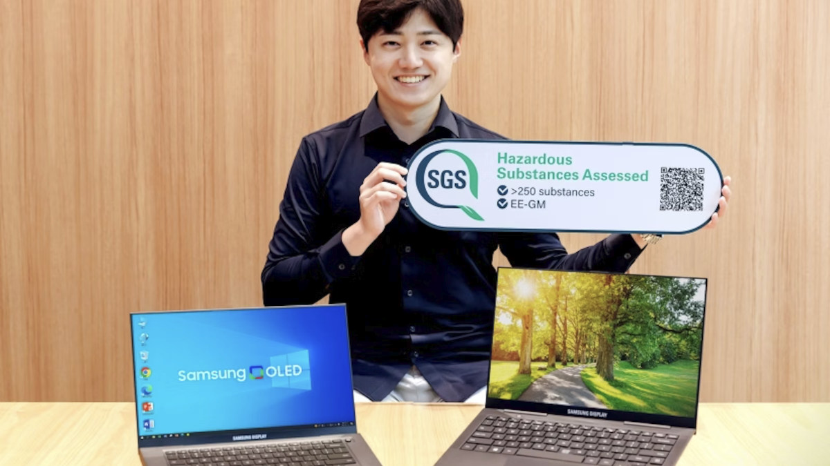 SGS awards Samsung's laptop OLED displays with its Green Mark for low ...